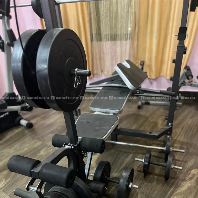 Buy GYM SET - bench press, barbell rod and weight 77kg in Nepal ...